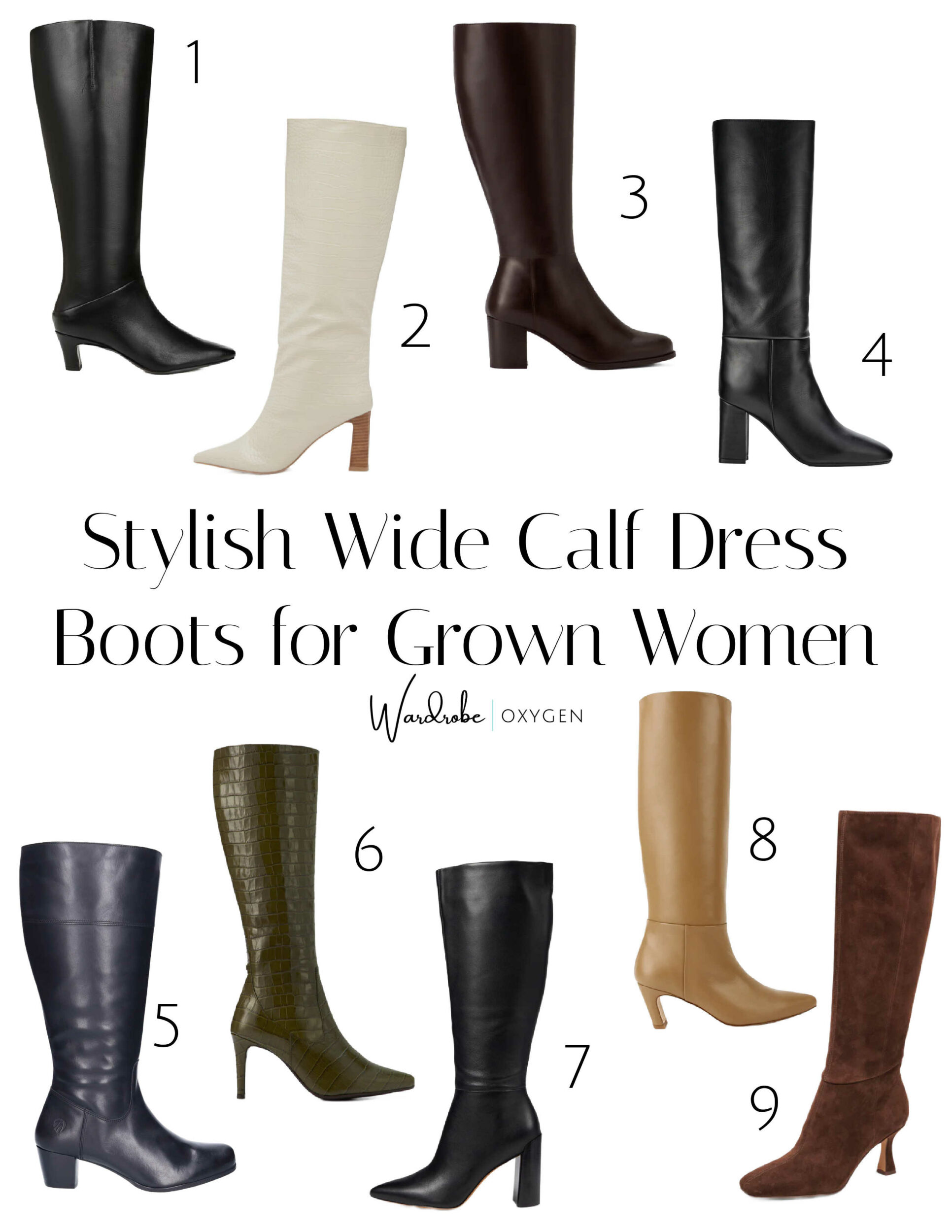 The Best Stylish Wide Calf Boots over 16" | Wardrobe Oxygen