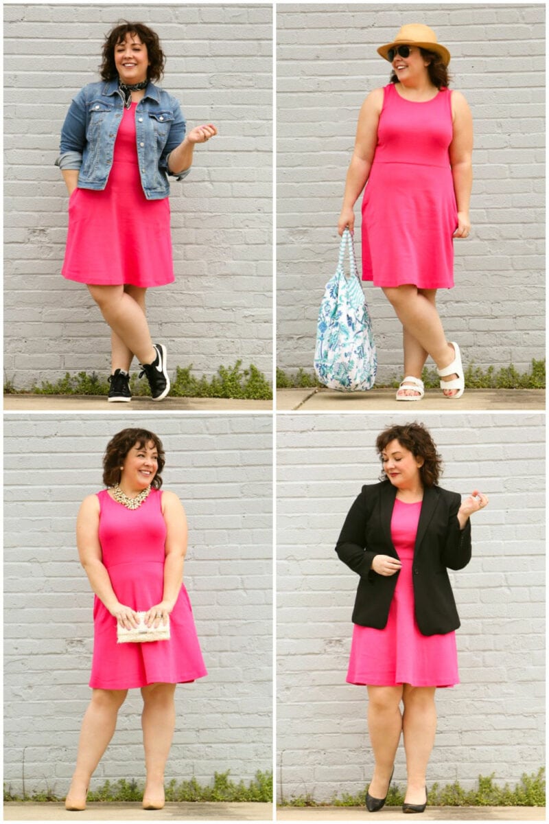 One Knit Dress Four Ways with a Fit and Flare from Talbots - Wardrobe ...