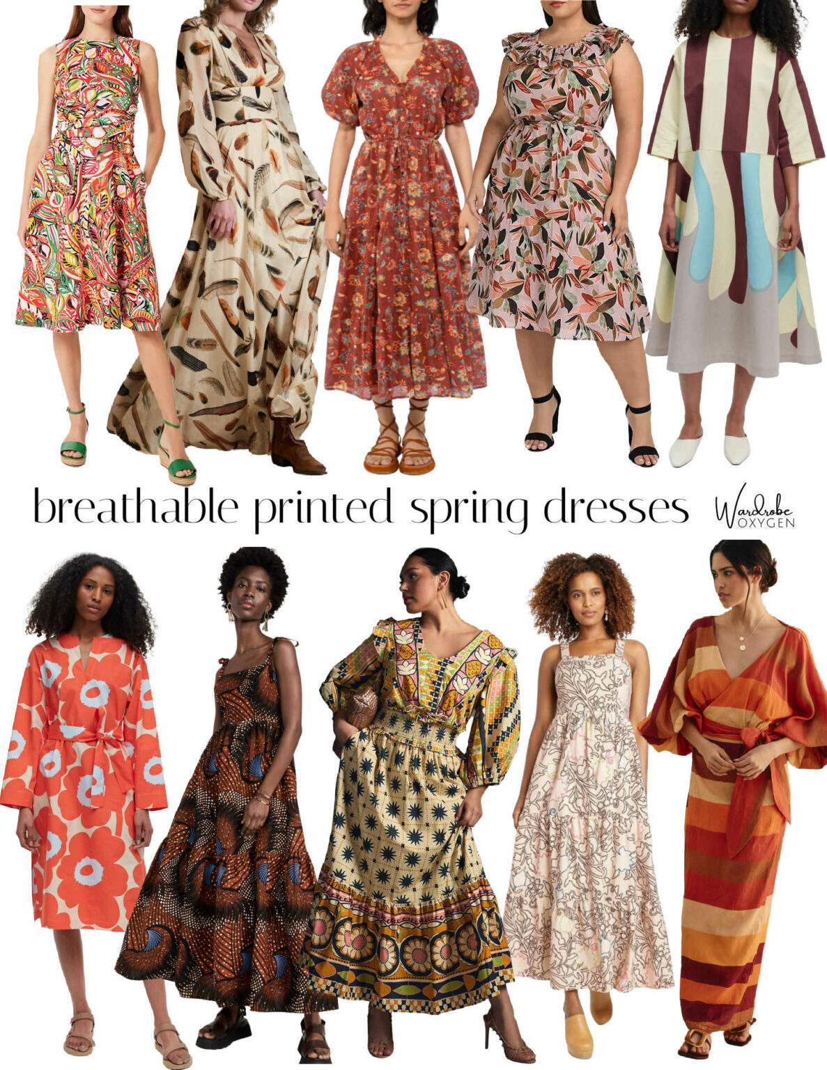 40 Colorful Printed Breathable Dresses for Grown Women