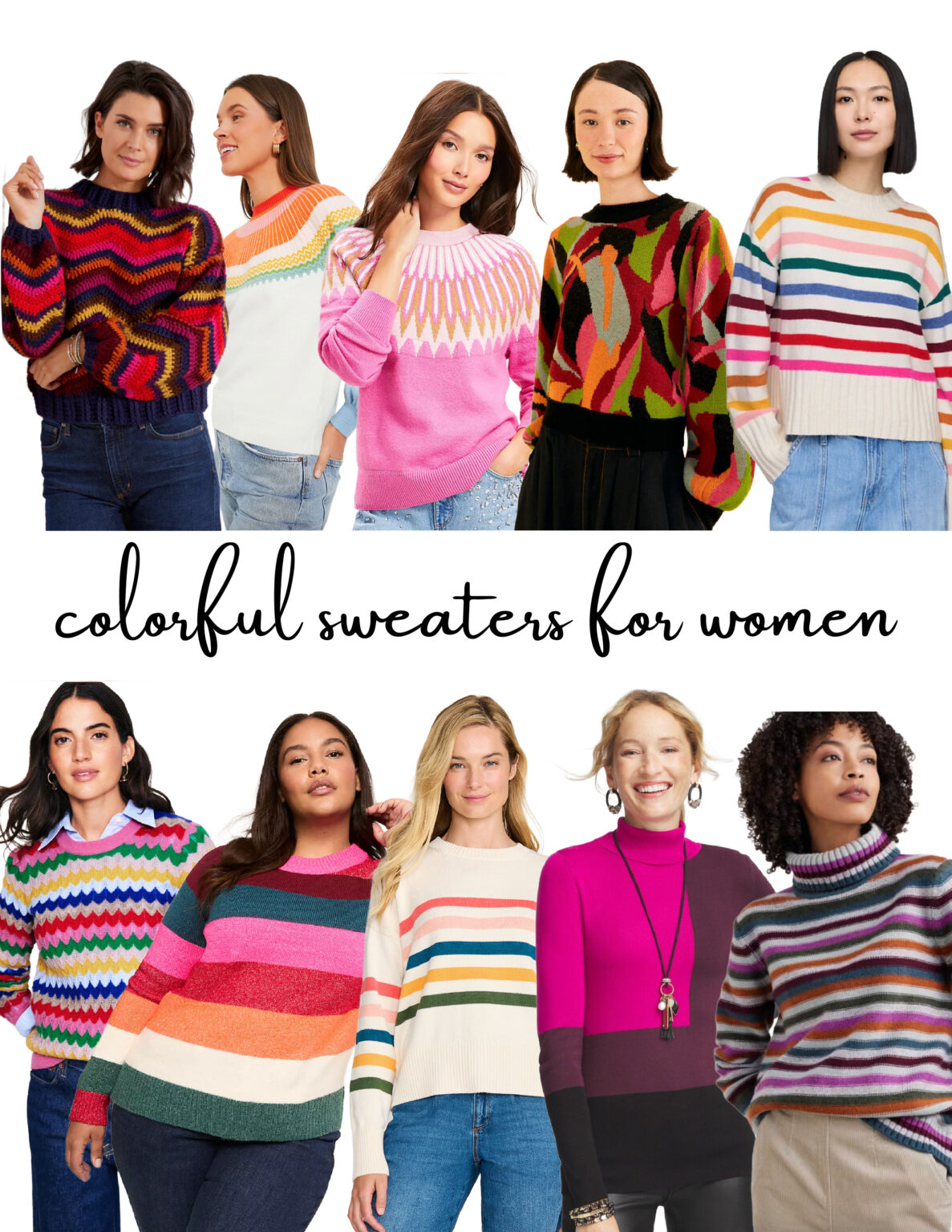 38 Colorful Sweaters for Grown Women for 2024