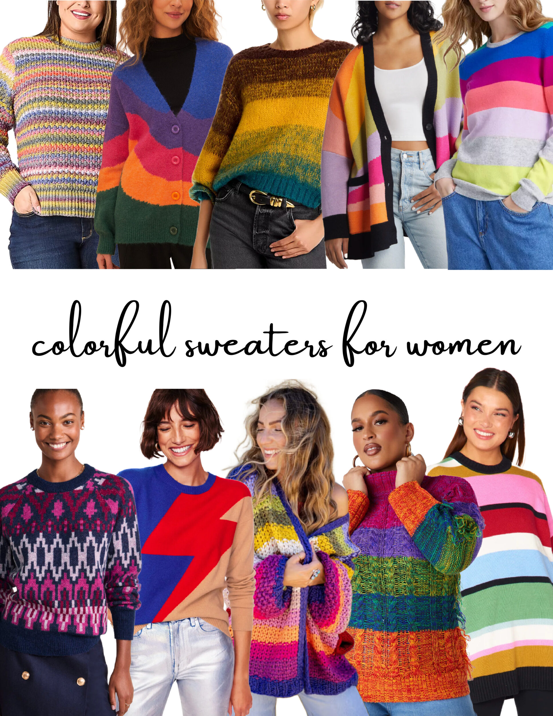 38 Colorful Sweaters for Grown Women for 2024