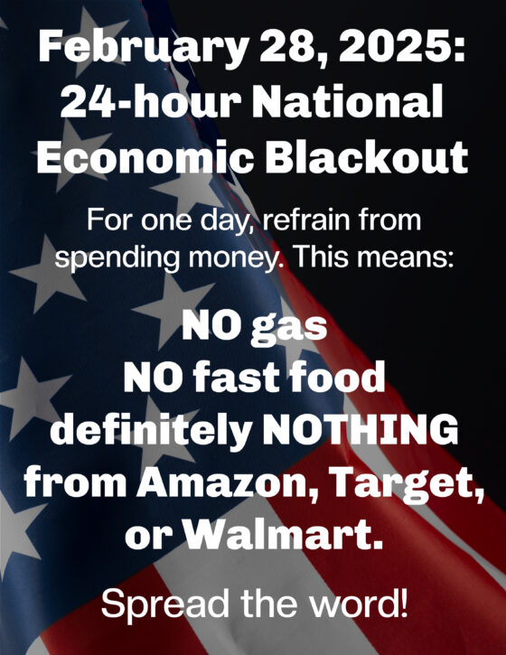 What is the National Economic Blackout Day?