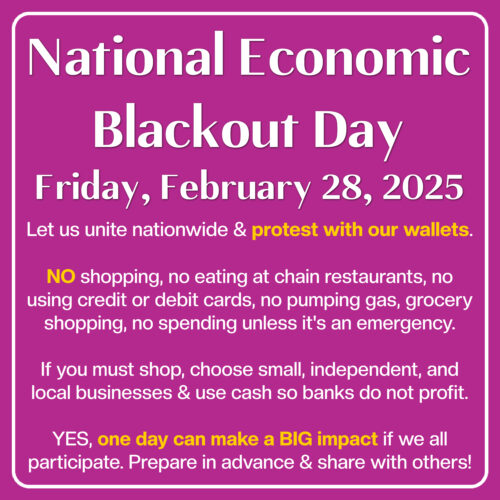What is the National Economic Blackout Day?
